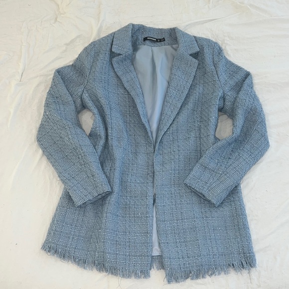 Missguided | Jackets & Coats | Blue Missguided Oversized Blazer | Poshmark